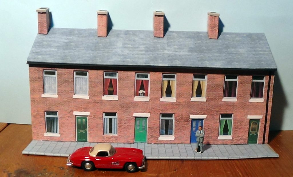 Model Railway Terraced Houses in Brick, 00 scale, Fronts. – Classic ...