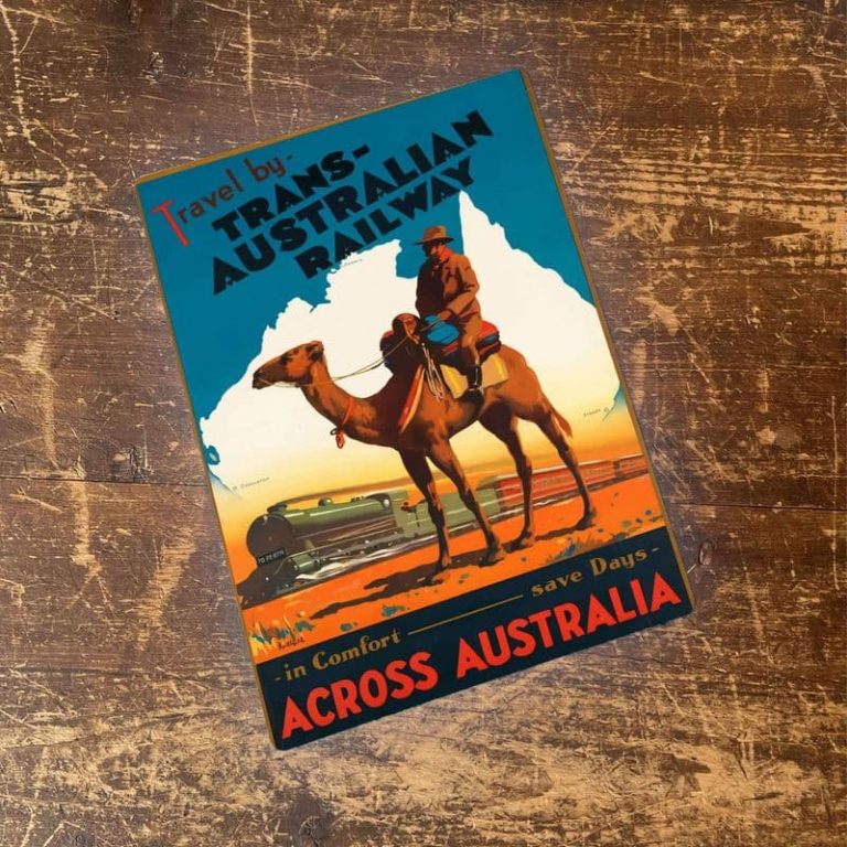 Trans-Australian railway, metal sign, 4 sizes. – Classic Collect models