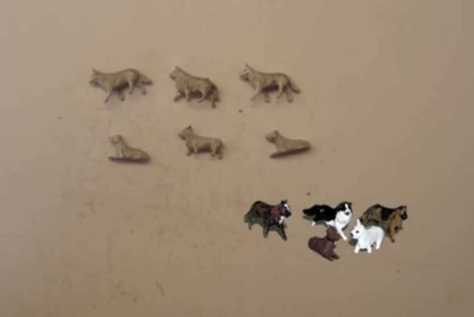 P & D Marsh PW101 6 dogs, painted Figures – Classic Collect models