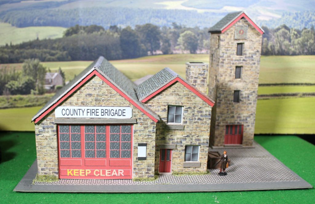 00 scale, County Fire station With Tower, ** Special edition with Fire ...