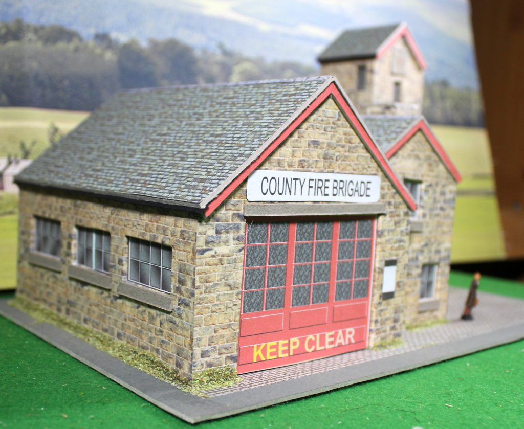 00 scale, County Fire station With Tower, ** Special edition with Fire ...